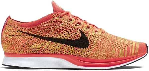 Nike Flyknit Racer Sneakers - Bright Crimson/black/volt
