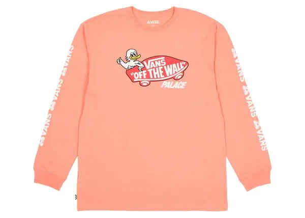 PALACE X Vans Duck Out Longsleeve - Fusion Coral