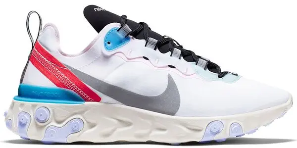 Nike React Element 55 Sneakers - White/silver/phantom