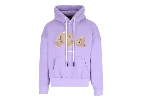 Palm Angels Bear Hoodie - Lilac Purple