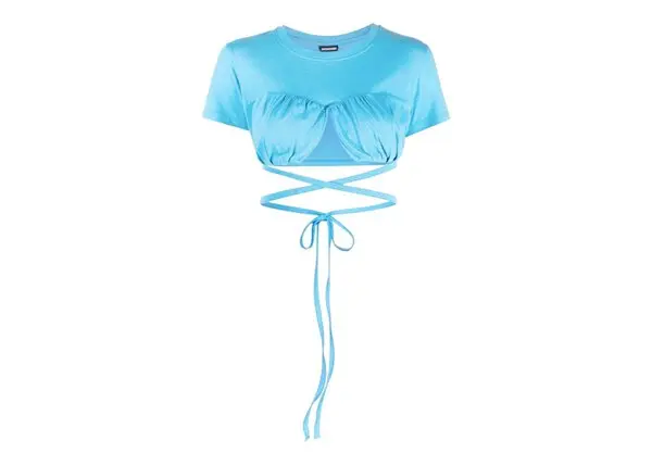 Jacquemus Le T-shirt Baci Top - Turquoise