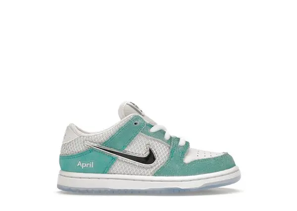 Nike Dunk Low April Skateboards Sneakers - Turbo Green/metallic Silver