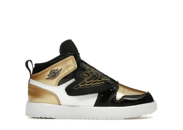 JORDAN Sky 1 Mid - Black/metallic Gold/white