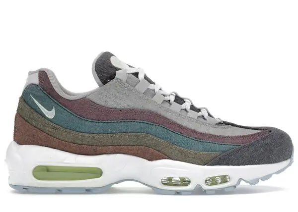 Nike Air Max 95 Recycled Canvas - Vast Grey/barely Volt/bright Crimson