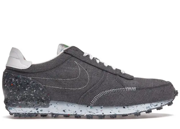 Nike Daybreak Type Recycled Canvas Sneakers - Iron Grey/barely Volt/white