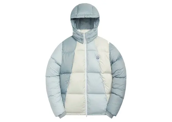 Kith Colorblocked Midi Puffer - Mist