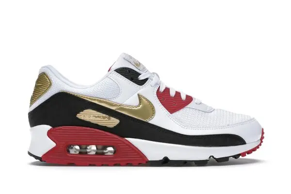 Nike Max 90 Tokyo Olympics Sneakers - White/metallic Gold/black