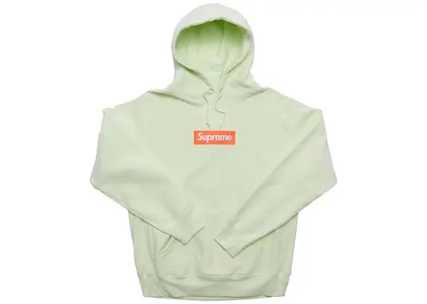 Supreme Box Logo Hoodie Fw17 - Pale Lime