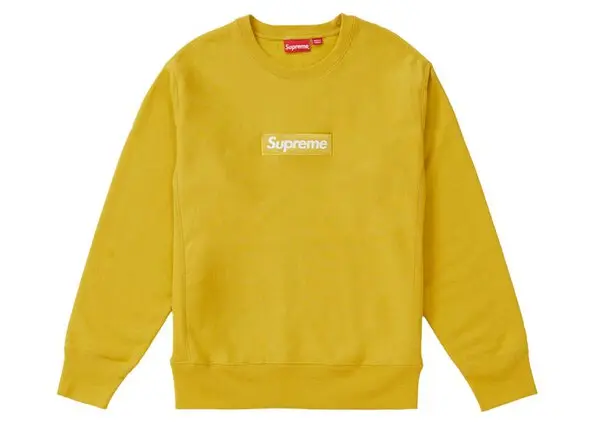 Supreme Box Logo Crewneck Sweatshirt - Mustard