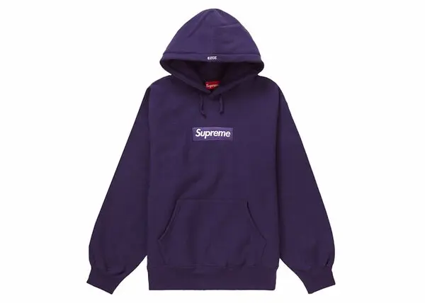 Supreme Box Logo Hooded Sweatshirt - Dark Purple