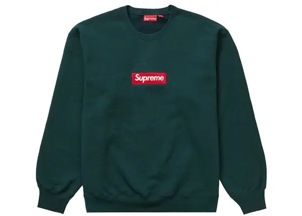 Supreme Box Logo Crewneck Sweatshirt - Dark Pine