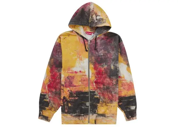 Supreme Fire Zip Up Hooded Sweatshirt - Multicolor