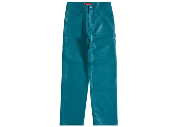Supreme Faux Croc Painter Pant - Teal | Editorialist