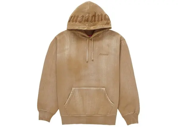 Supreme Brush Stroke Hooded Sweatshirt - Dark Tan