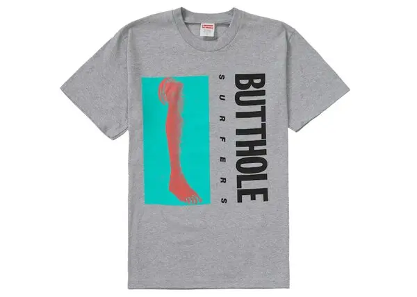 Supreme Butthole Surfers Leg Tee Shirt - Heather Grey