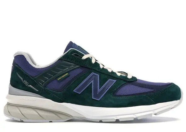 NEW BALANCE 990v5 Aime Leon Dore Sneakers - Green/blue