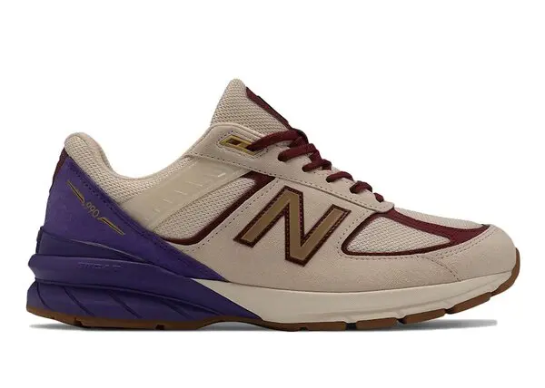 NEW BALANCE 990v5 My Story Matters Sneakers - Angora/purple