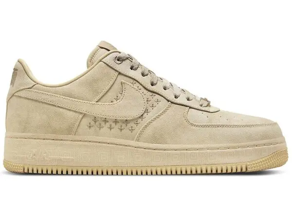 Nike Air Force 1 Low Naike Canvas Sneakers - Tan/light Gum