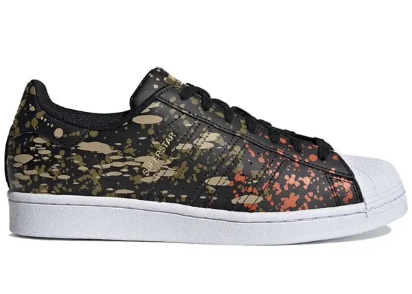 Adidas Superstar Splashes Sneakers - Core Black/fox Orange