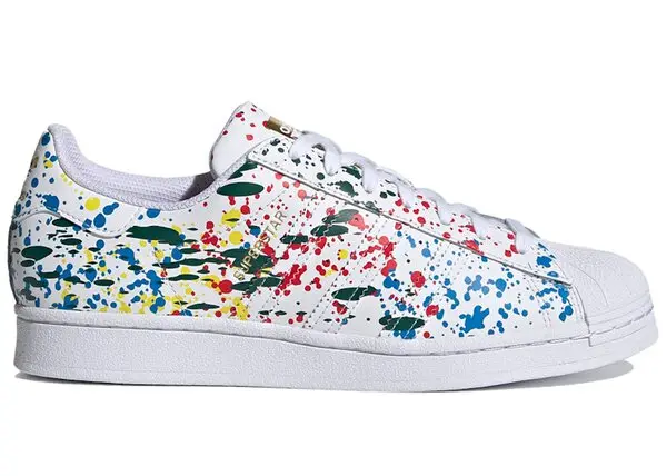 Adidas Superstar Splashes Sneakers - Cloud White/gold Metallic