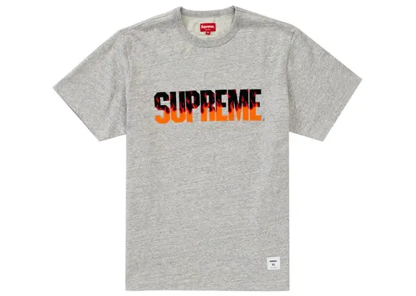 Supreme Flames Short Sleeve Top - Heather Grey