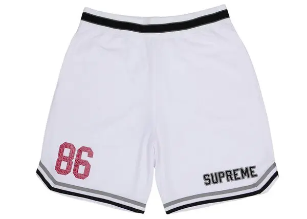 Supreme Faux Croc Basketball Short - White