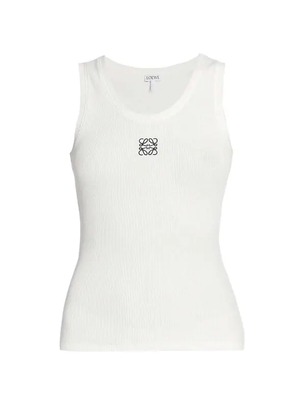 Loewe Anagram Cotton Tank Top - White/black