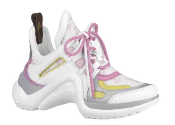 LOUIS VUITTON Arclight Sneakers - White/pink/yellow
