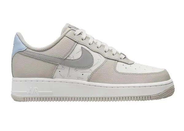 Nike Force 1 Low '07 Reflective Mini Swoosh Sneakers - White/pure Platinum/sail