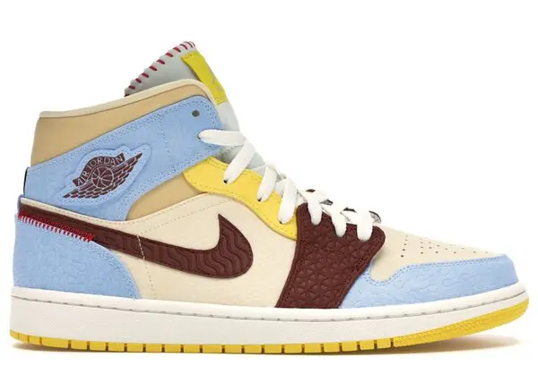 JORDAN 1 Mid Se Maison Chateau Rouge - Pale Vanilla/cinnamon