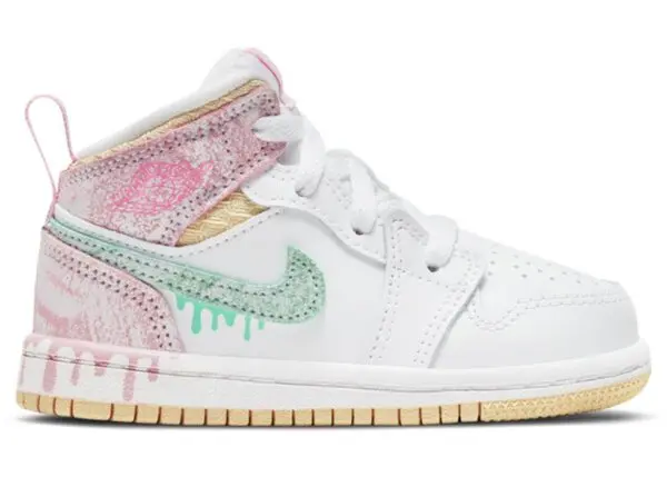 JORDAN 1 Mid Se Sneakers - White/arctic Punch/pale Vanilla