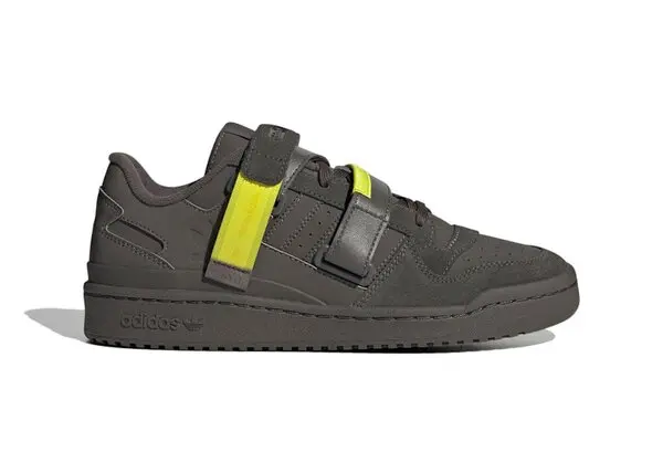 Adidas Forum Low Strap Sneakers - Cinder/acid Yellow