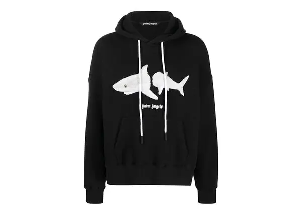 Palm Angels Hooded Sweatshirt - Black/white