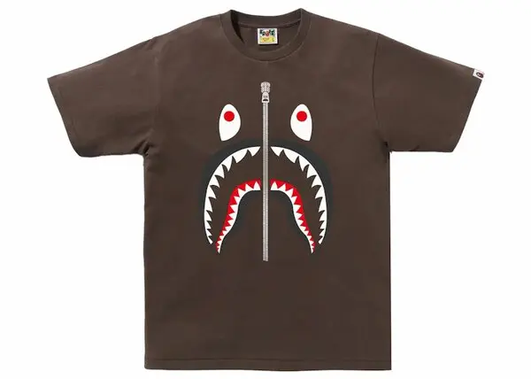 BAPE Shark Tee Shirt - Brown