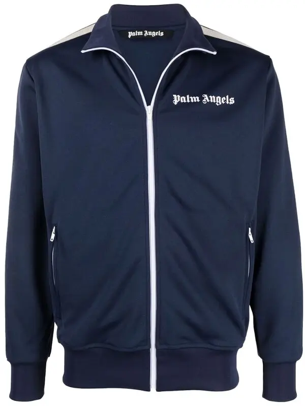 Palm Angels Striped Sleeve Track Jacket