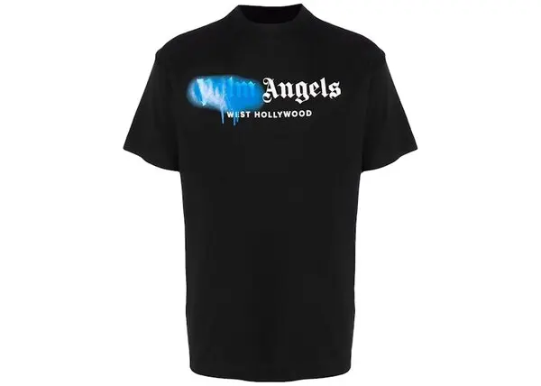 Palm Angels West Hollywood Sprayed Logo T-shirt - Black