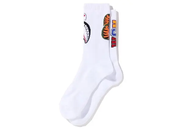 BAPE Shark Crew Socks - White