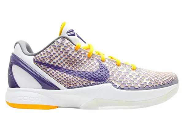 Nike Zoom Kobe Vi Lakers Sneakers - White/club Purple/del Sol