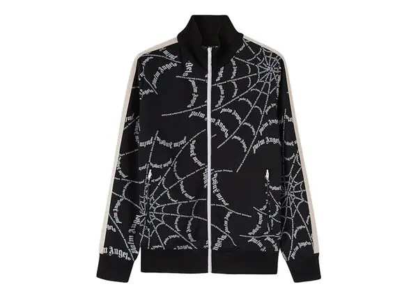 Palm Angels Spider Web Classic Track Jacket - Black/white