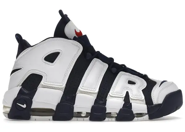 Nike More Uptempo Olympics Sneakers - Midnight Navy Blue/white
