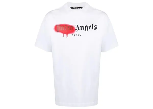 Palm Angels Tokyo Sprayed Logo T-shirt - White