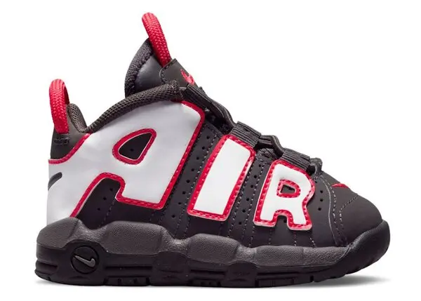 Nike Air More Uptempo Sneakers - Medium Ash/black/siren Red