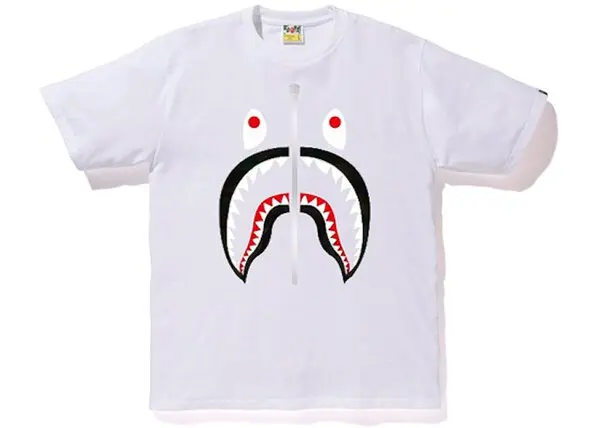 BAPE Shark Tee Shirt Tee Shirt - White/black