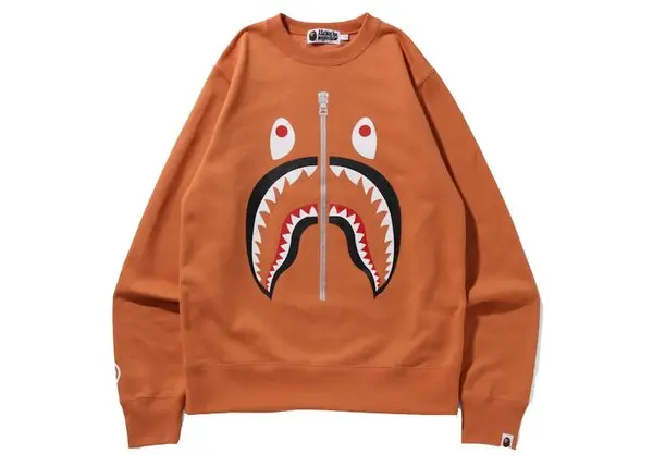 BAPE Shark Crewneck Sweatshirt - Orange