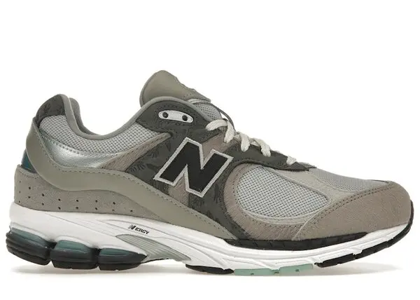 NEW BALANCE 2002r Atmos Rat Sneakers - Grey/navy Blue/white