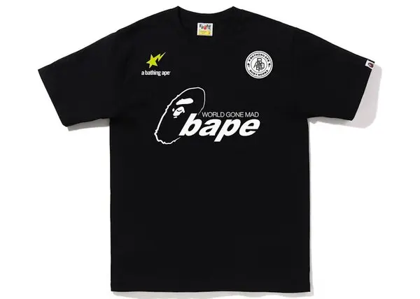 BAPE Soccer #1 Tee Shirt - Black