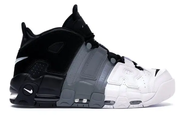Nike More Uptempo Tri-color Sneakers - Black/cool Grey