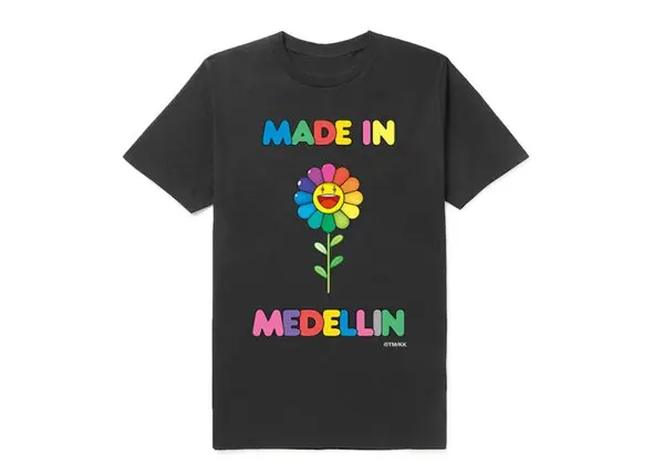 J BALVIN X Takashi Murakami Made In Medellin Tee Shirt - Black