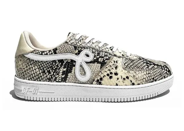 JOHN GEIGER Gf01 Natural Python Sneakers