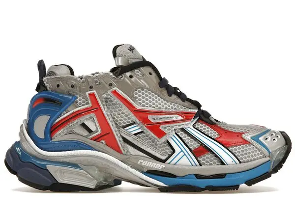 Balenciaga Runner Sneakers - Grey Blue Red Black